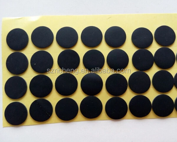 Black,0.8mm Thickness,Round Bumpon 3m Adhesive Rubber Dots,Designed To ...