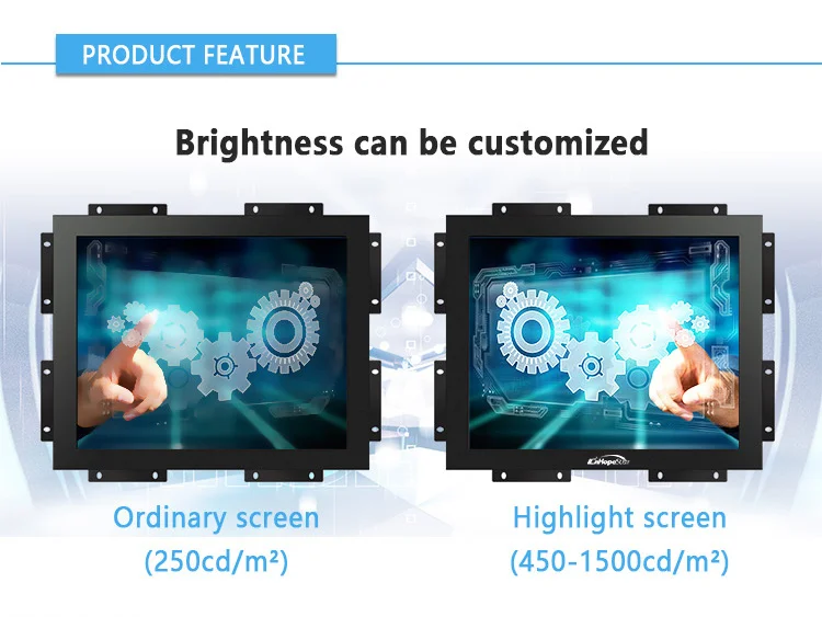 12 Inch Frameless Touch Screen Monitor - Industrial Grade