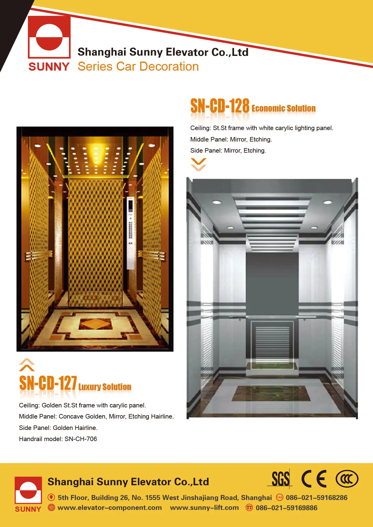 New Promotion 304 Stainless Steel Lift Cabin With Car Frame Sn-cd-127 ...