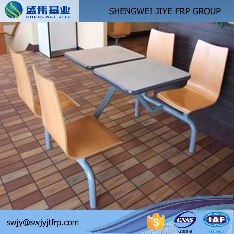 Fiberglass Reinforced Plastic Dining Table and Chair Set for Mess Halls ...