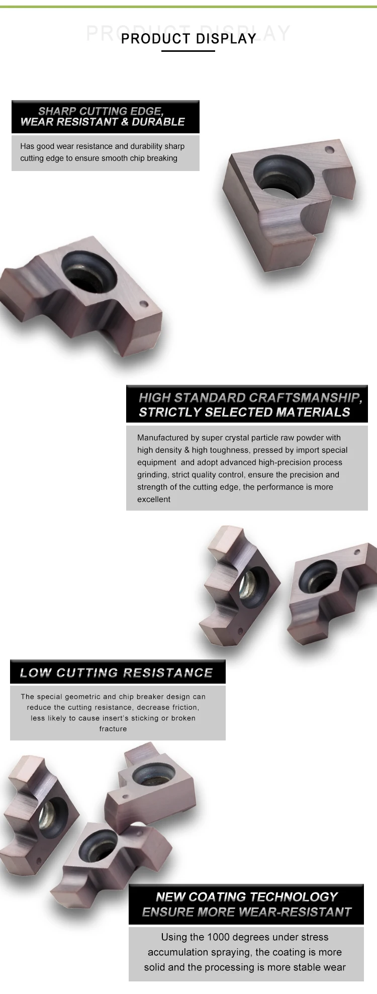 GER100-005A High Quality CNC Cutting Tool Carbide Inserts