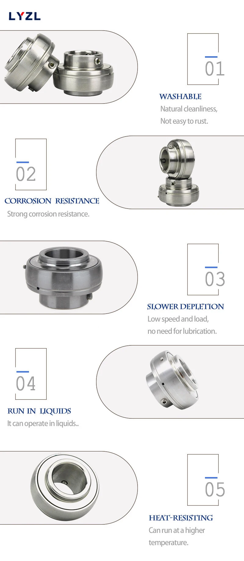 Stainless Steel Insert Bearings - High Precision & Durability