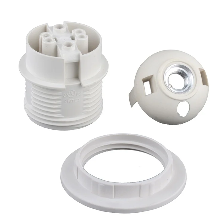 Bakelite/plastic Threaded Bulb Holder European Lamp Socket With Ring Ce ...