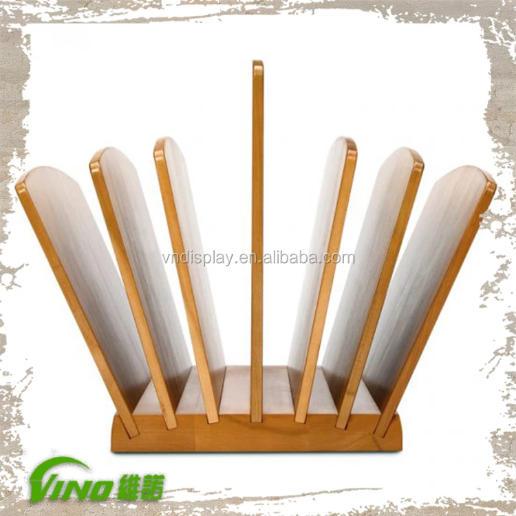 Custom Wood Newspaper Stand For Hotel,Compartments Magazines Tier ...