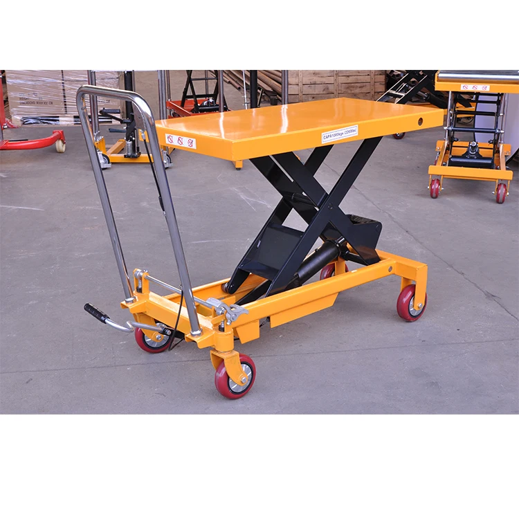 800kg 1000kg Hydraulic Scissor Lift Cart Foldable Manual Table Mobile ...