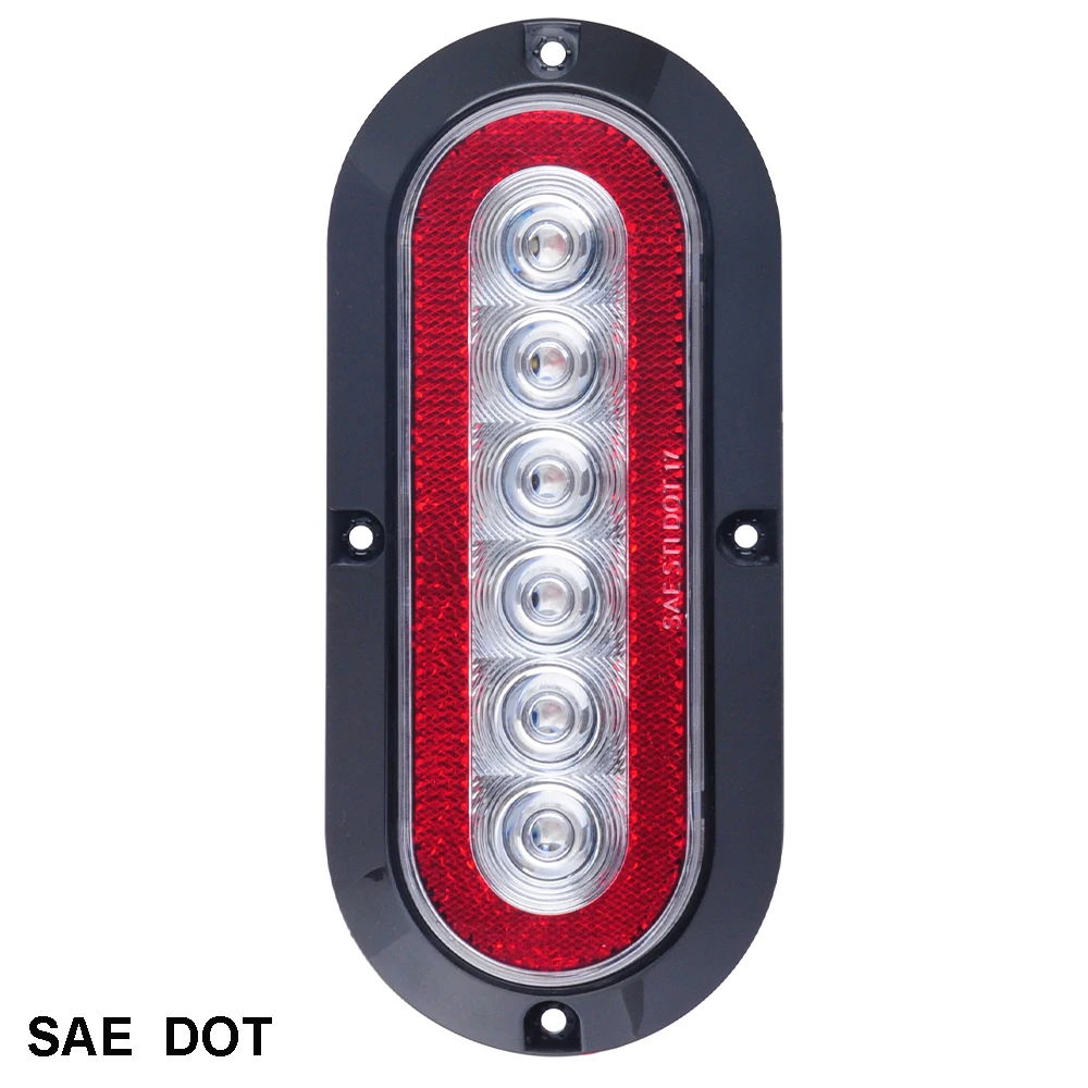 6" Oval LED Light - Surface Mount for Truck/trailer Rear