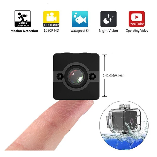 Mini Camera Sq12 Sports Hd Dv Camcorder 1080p Night Vision 155 Wide ...