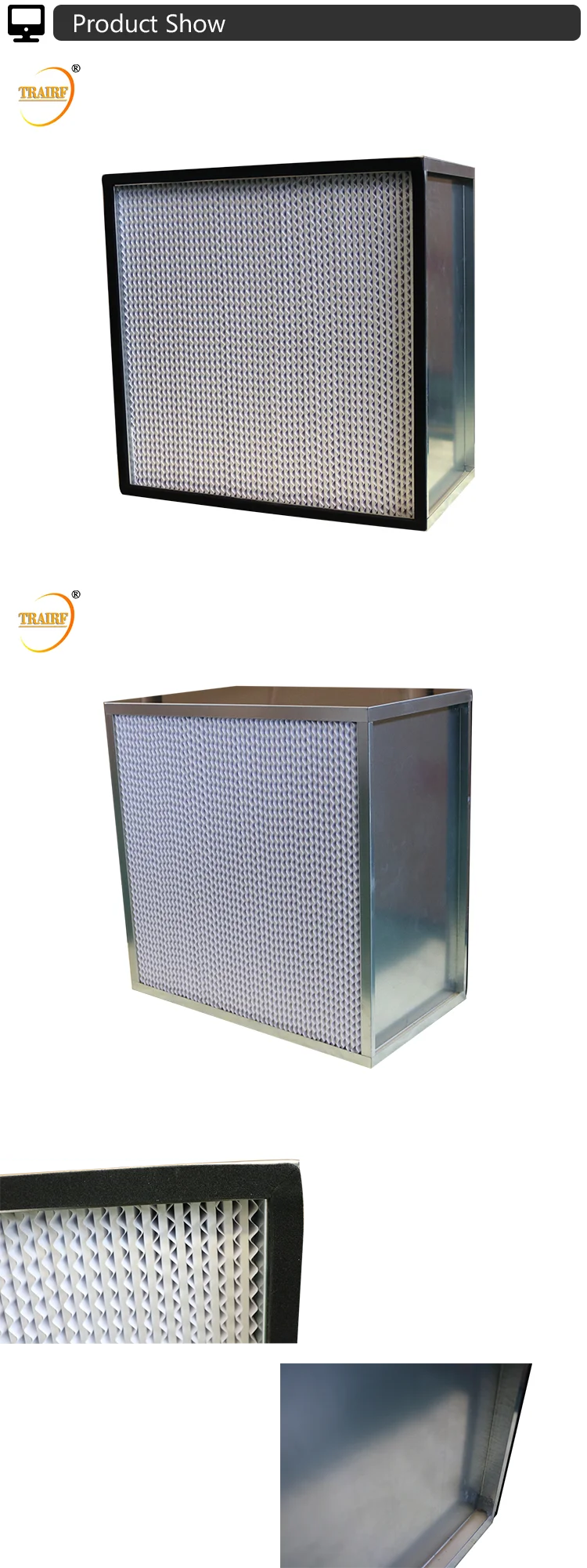Hospital Hepa Vent Air Filter Box H11 H12 H13 24x24x12 - Buy Hospital ...