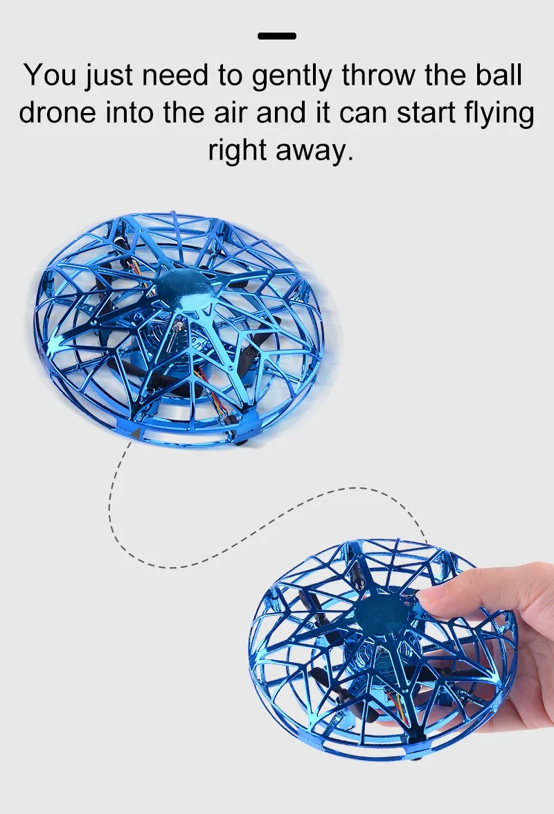 Zhorya Hand Operated Flying Drone Mini Rc Ufo Flying Ball Toy For Kids ...