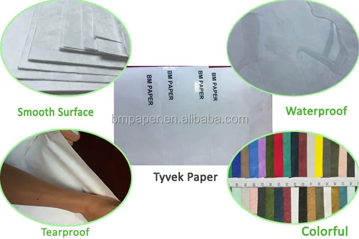 Waterproof Untear 1025d Colored Tyvek Paper For Wristbands - Buy 1025d ...