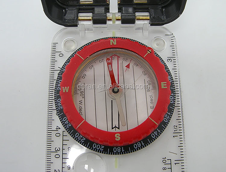 Outdoor Folded Hiking Compass With Protector Map Measure Compass - Buy ...