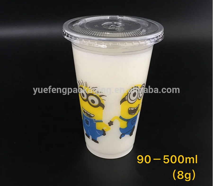 16oz Custom Printed Take Away Fruit Juice Plastic Cup