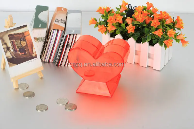 Heart Shape Money Box - Buy Heart Money Bank,Heart Piggy Banks,Clear ...