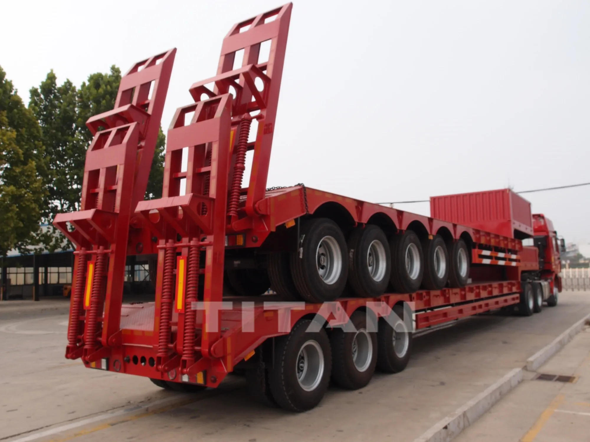 Heavy Duty 5 Axles Low Bed Semi Trailer For Transport Transformer - Buy ...