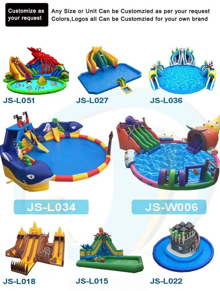 Gigante volar patio niños y adultos jugar inflable tierra tema del agua ...