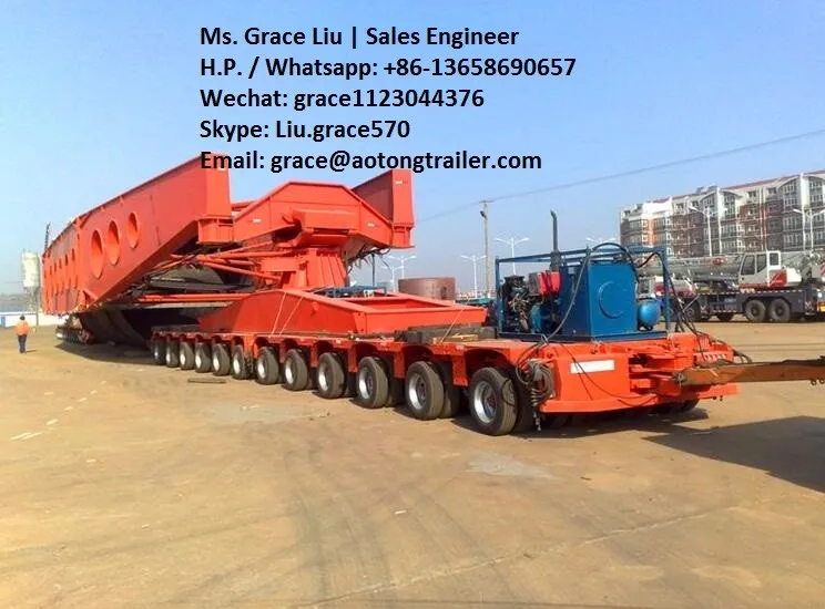Multi-axle Hydraulic Modular Trailer / Low Bed Truck Trailers For Sale ...
