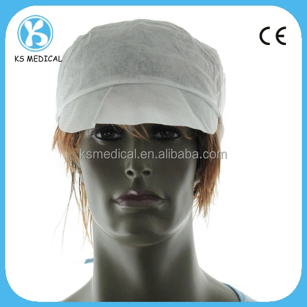 Disposable Nonwoven Peak Cap Working Cap For Food Industry - Buy ...