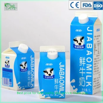 Custom Good Quality Standard Milk Carton Box With Screw Caps Gable Top ...