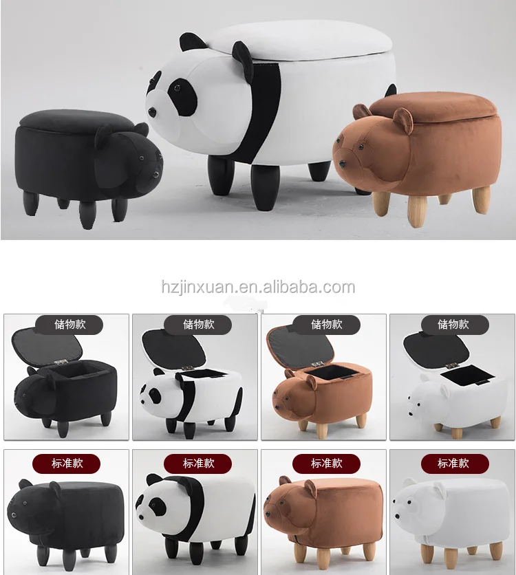 Hot Selling In Japan Panda Children's Seat Panda Changing Stool Wood ...