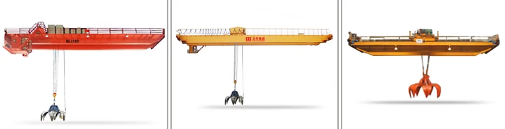 WEIHUA 20 Tons Double Girder Grab Bucket Bridge Crane