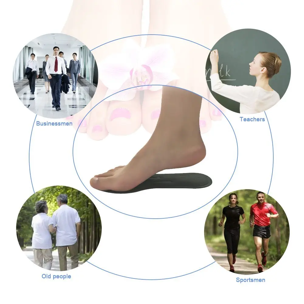 Dynamic Liquid Massaging Orthotic Insoles Shoe Inserts Premium Glycerin ...