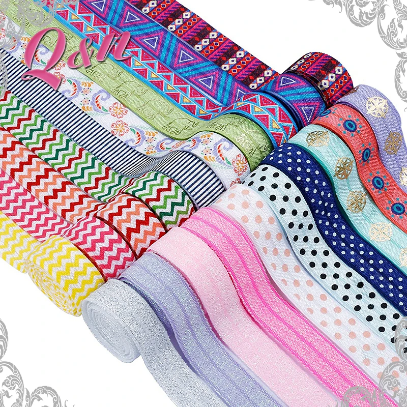 Wholesales Fashion Custom Printed Fold Over Elastic For Hair Band - Buy ...
