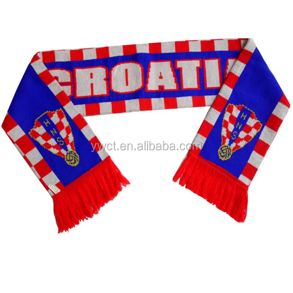 Yiwu Factory Made Croatia Knitting Football Fans Scarf - Buy Croatia ...