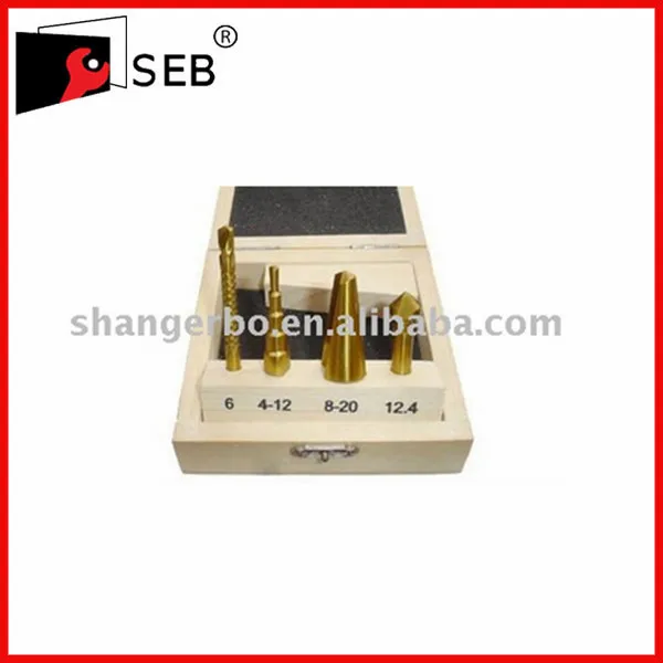Metal Case Packing 3pcs Step Drill Bit Set For Iron - Buy Step Drill ...