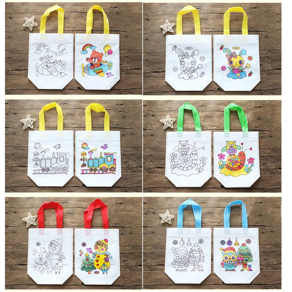 Eco-friendly Reusable Coloring Bags for Kids - DIY Art Crafts