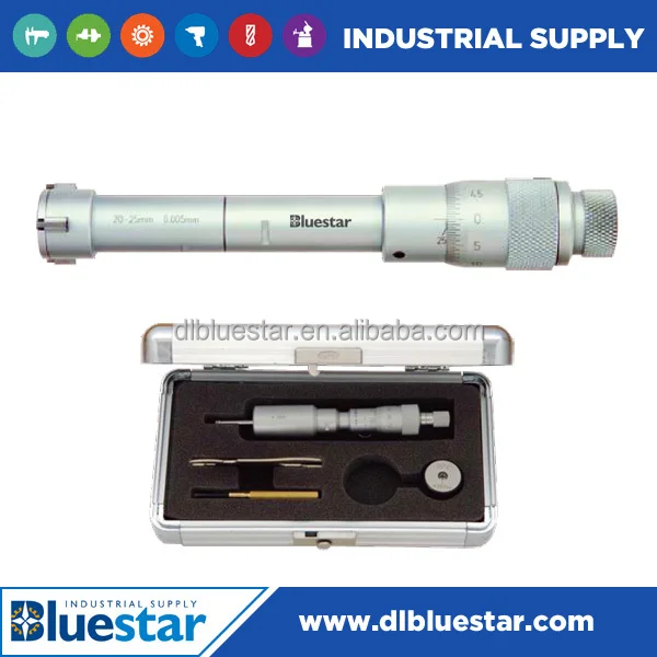 Three-point Internal Micrometer With Extension Rod And Setting Ring ...