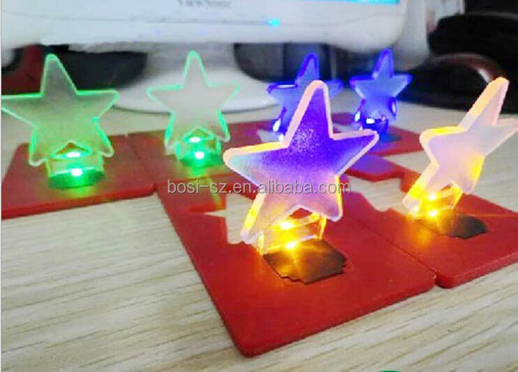 Customized Logo Greeting Cards Mini Pocket Led Christmas Card Light ...