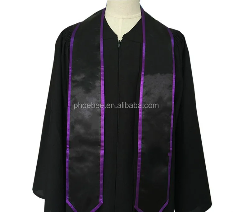 Adult Graduation Triangle Edges Satin Bicolor Stole(id:10422171 ...