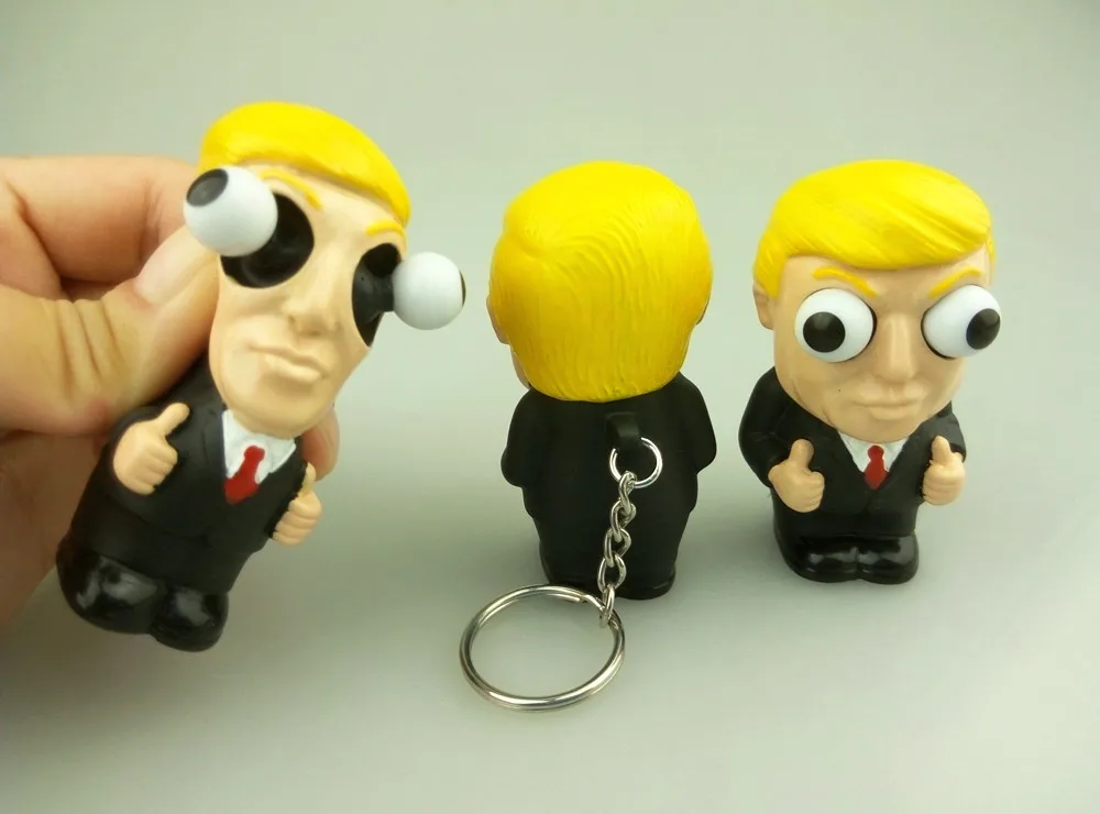 Cute Usa President Keychains,Eyes Popper Trump Plastic Keychains,3d ...