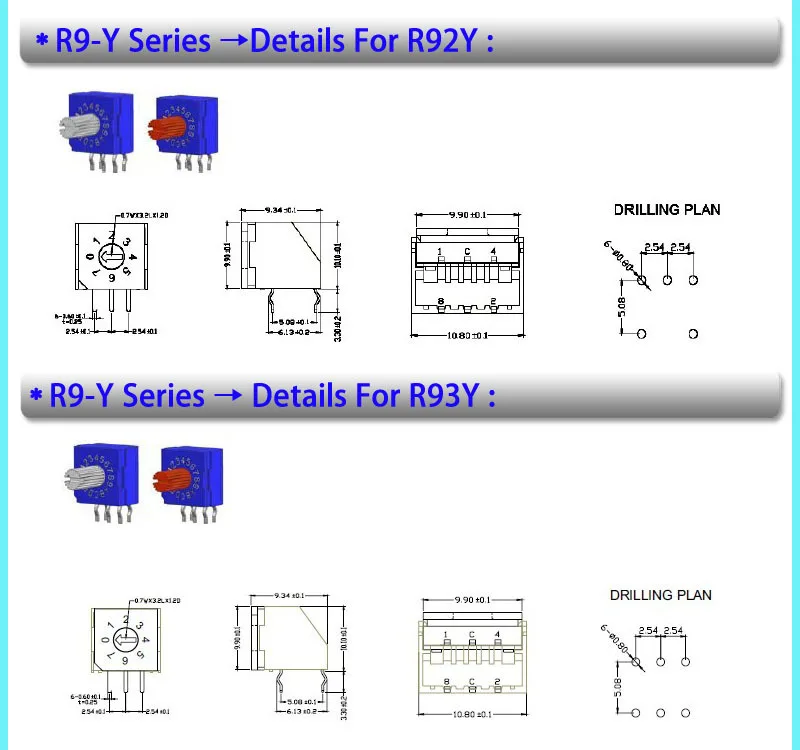 10 Position Complementary High Voltage Bcd Rotary Switch - Buy Bcd ...
