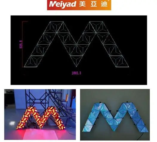 Customized P4 Indoor Triangle LED Display Screen - 1100cd/m2