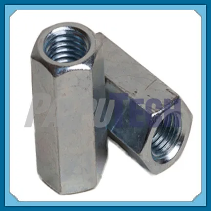 Din 6334 Brass Hexagon Coupling Nuts/ Carbon Steel Galvanized Hexagon ...