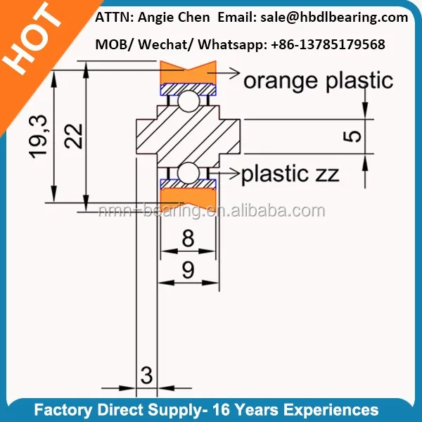 V Groove/ Shape/ Guide Plastic Roller For Windows And Doors - Buy ...