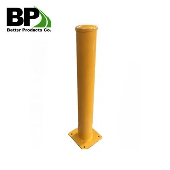 Road Safety Steel Pipe Bollards With Caps - Buy Steel Bollard,Bollard ...