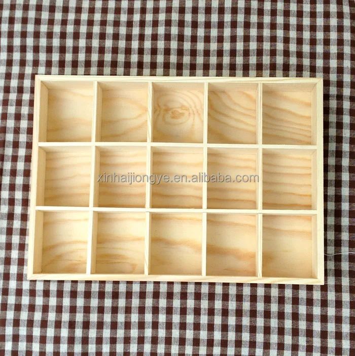 15 Dividers Wooden Storage Box Accept Oem - Buy Wood Storage Box ...