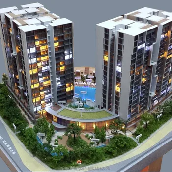 Maquette Apartment Model Maker Miniature Architectural Model Of Sg ...