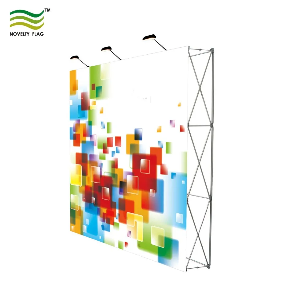 Custom Pop up Straight Tension Fabric Media Backdrop Wall