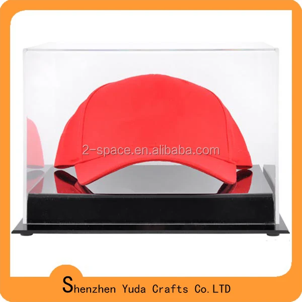 Deluxe Clear Acrylic Hat Display Box With Black Base - Buy Clear Hat ...