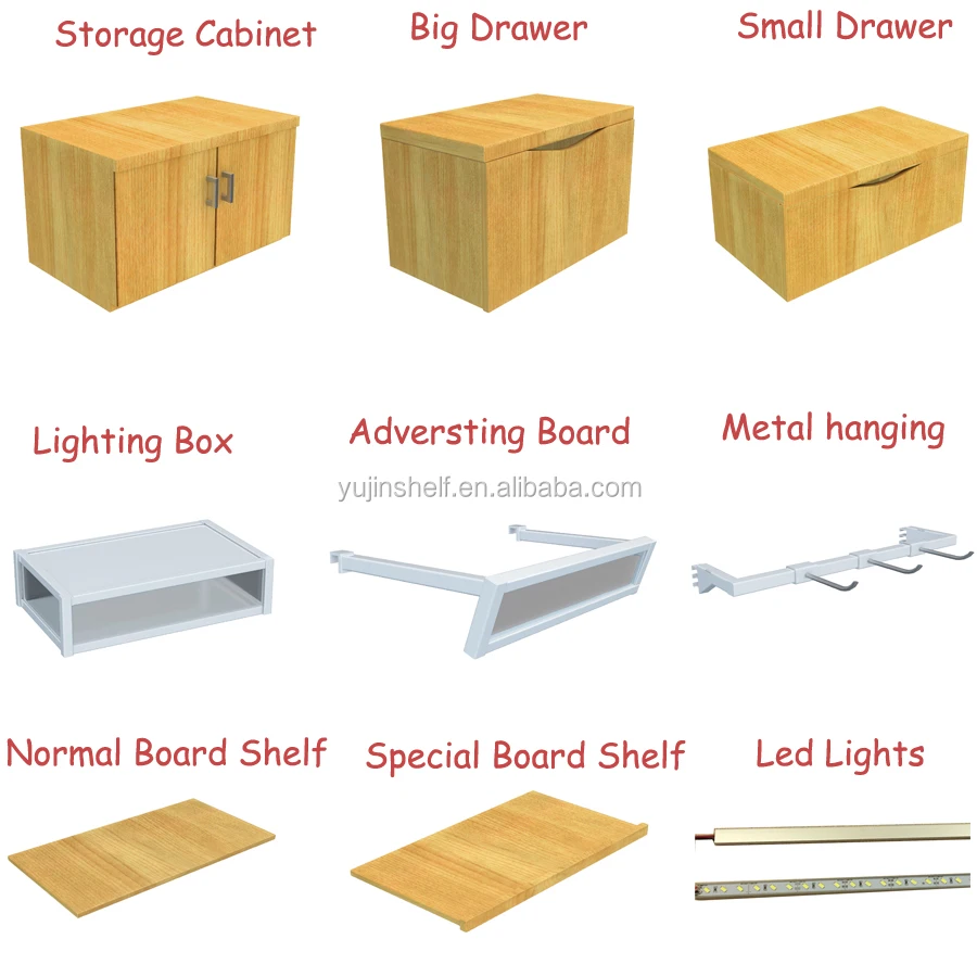 Yujin Factory Light Duty Metal Wood Convenience Shop Display Racks With ...