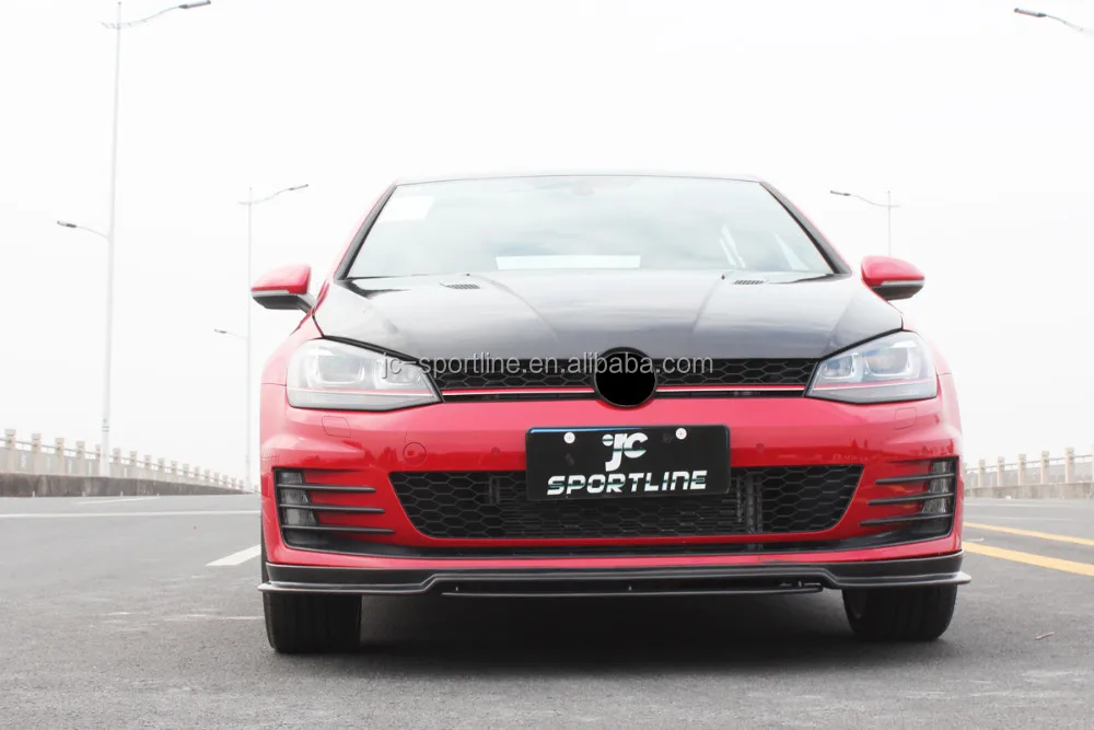 R Style Mk7 Carbon Fiber Front Bumper Lip For Vw Golf Vii Gti 2014 ...