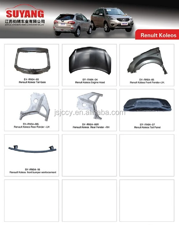 Auto Front Bumper Frame Body Part For Renault Fluence - Buy Auto Body ...