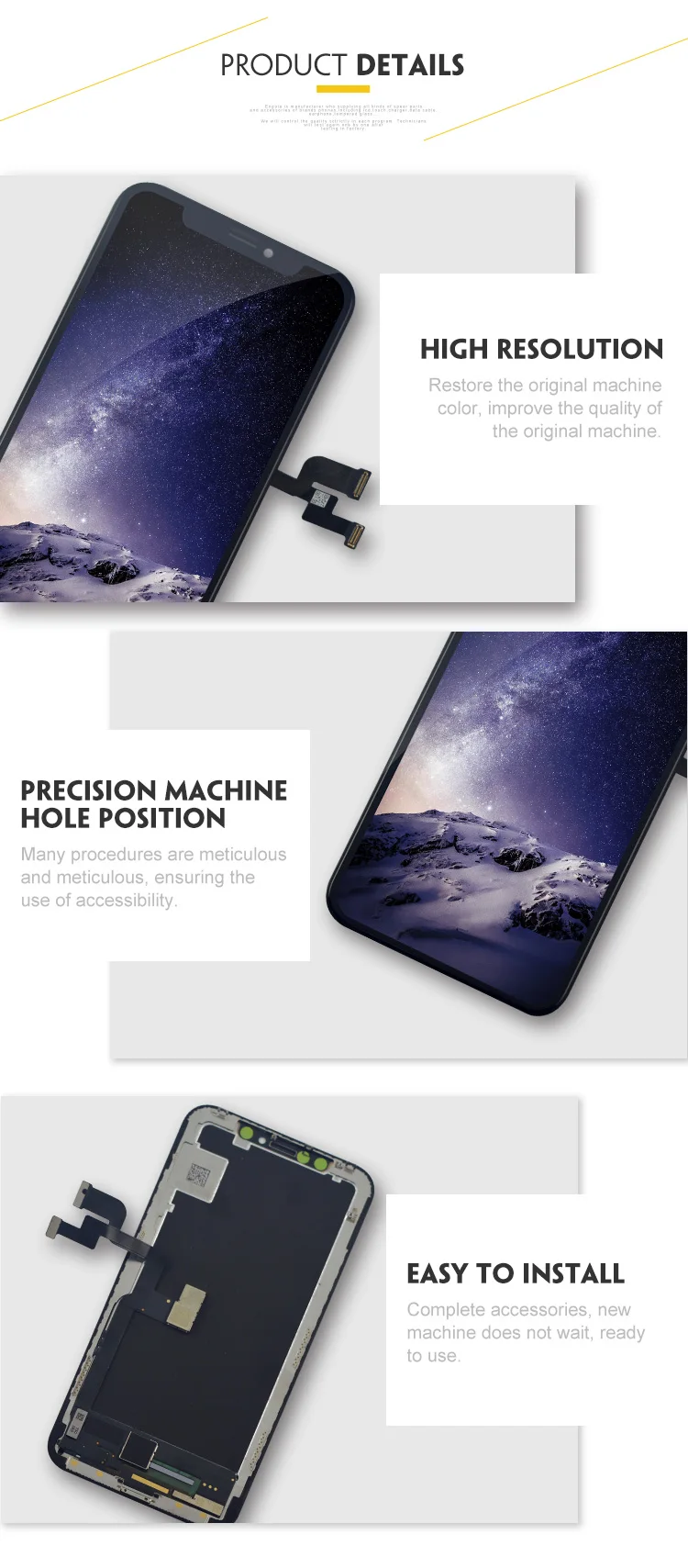 5.8 Inch Touch Screen Lcd For Iphone X Lcd Display For Iphone X - Buy ...