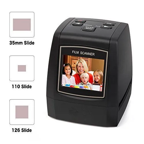 35mm Film Scanner With Backlight 14mp Cmos Sensor 2.4 Color Tft Lcd ...