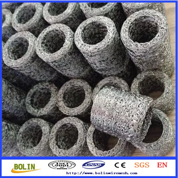 Stainless Steel Knitted Titanium Wire Mesh Washer / Titanium Rings Mesh ...