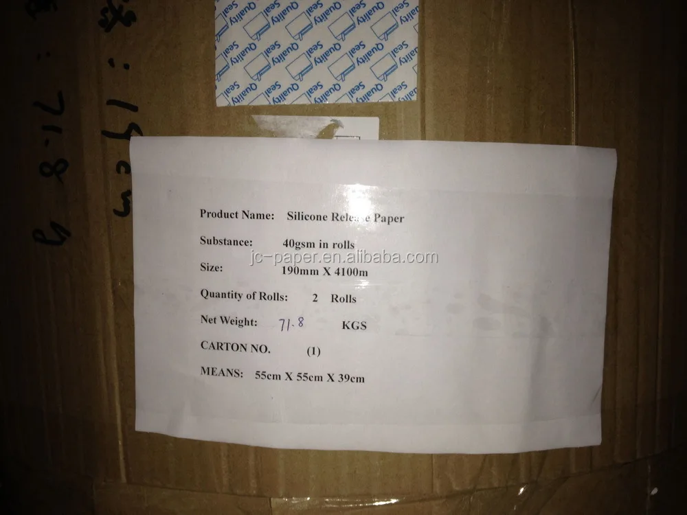 Silicon Coated Release Paper For Sticker Base Paper 40gsm 18 20mm - Buy ...