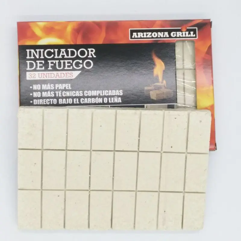 32 Cubes Ecological White Wood Fire Starter for Fireplace